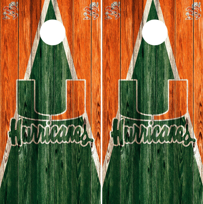 Miami Hurricanes Cornhole wraps – Cornhole Legends